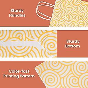 Parmedu Assorted Color Paper Bag Set: 24pcs Gift Bags with Handles in Optimal Size 8.5 * 3.9 * 10.2 Inches, Thickened Take-out Bags for Christmas, Festivals, Birthdays, Parties, Weddings etc.