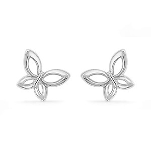 Boma Jewelry Sterling Silver Butterfly Stud Earrings
