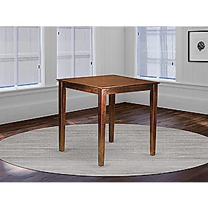 East West Furniture VNT-MAH-T Vernon Square Bar Height Counter Table for Small Spaces, 36x36 Inch, Mahogany