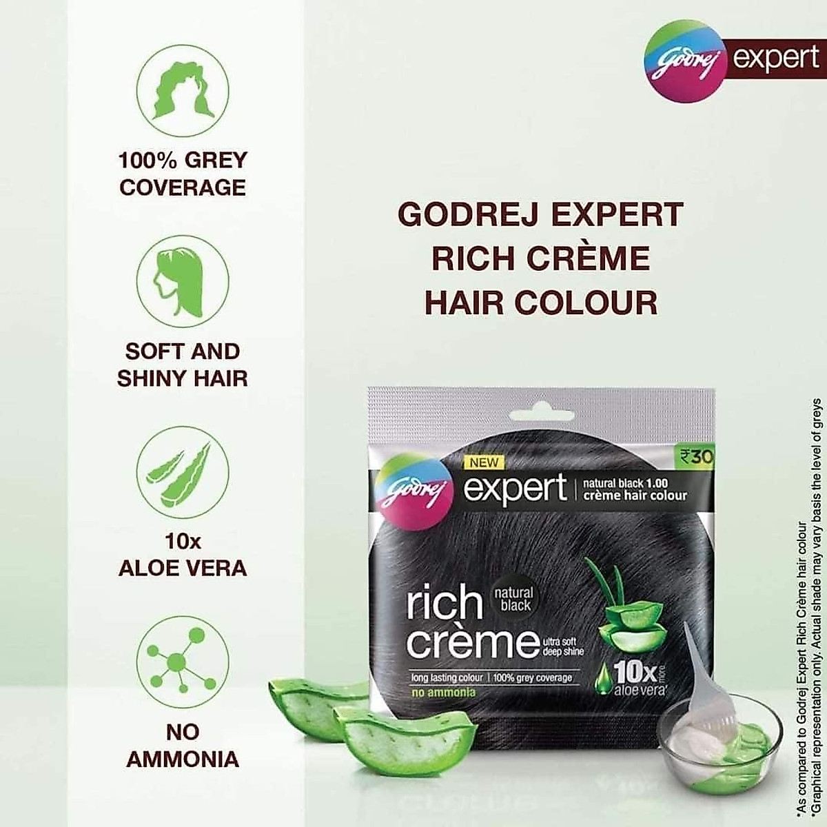Godrej Expert Creme Hair Colour Natural Black 20G+20Ml