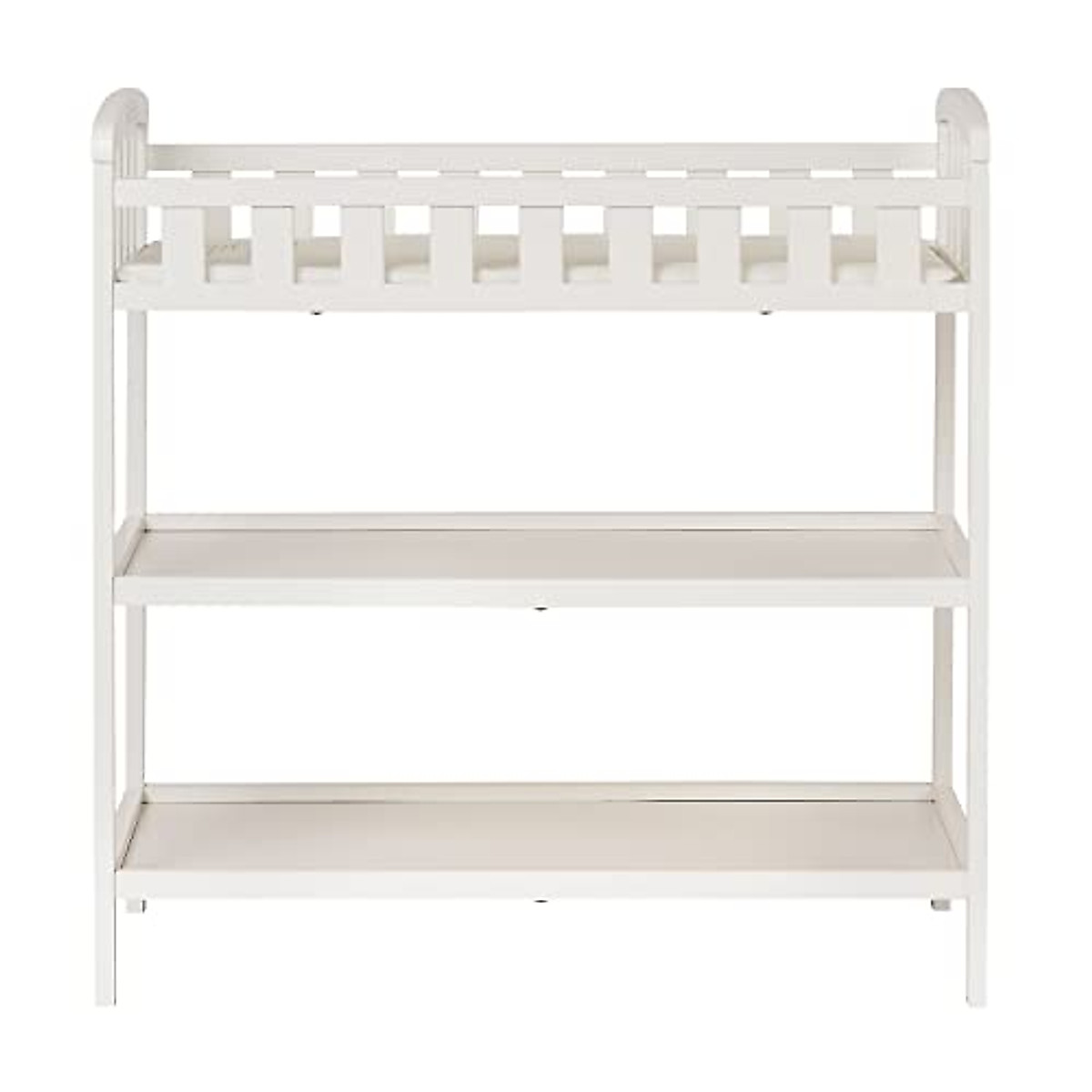 Dream On Me Emily Changing Table In White, Comes With 1" Changing Pad, Features Two Shelves, Portable Changing Station, Made Of Sustainable New Zealand Pinewood