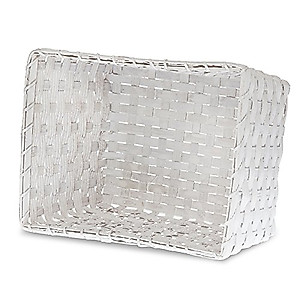 The Lucky Clover Trading White Rectangular Woodchip Utility Basket