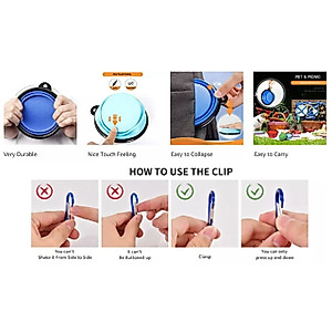 XL Collapsible Dog Food and Water Bowls with Bone-Shaped Waste Bag Holder, Includes 300 Biodegradable Bags - Set of Two 40 Oz Pet Feeding, Watering Bowls for Traveling, Camping, Hiking, and Kennel