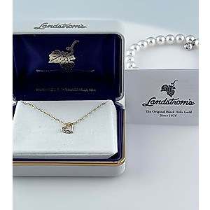 10k Gold Black Hills Heart Necklace, 12K Gold Leaves