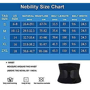 Nebility Women Waist Trainer Belt Tummy Control Waist Cincher Trimmer Sauna Sweat Sport Girdle Slim Belly Band (2XL, Black)