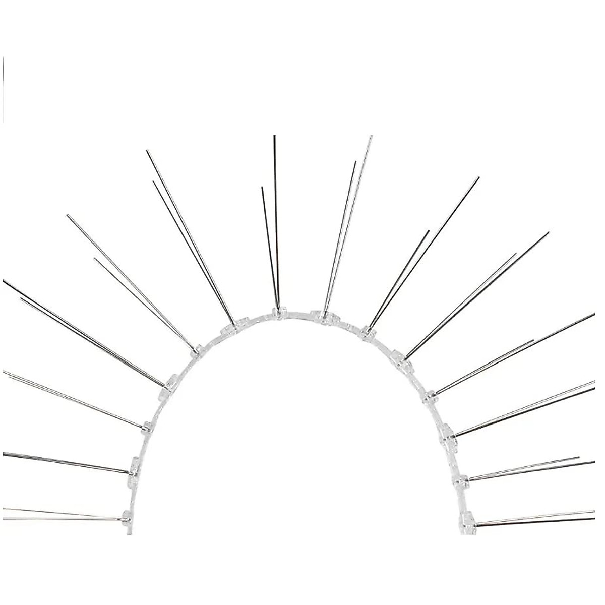 Bainser 10.8 Feet Stainless Steel Bird Spikes, 10 Pack Flexible Bird Repellent Spikes for Pigeons and Other Small Birds, Spikes Fence Kit for Garden/Balkon