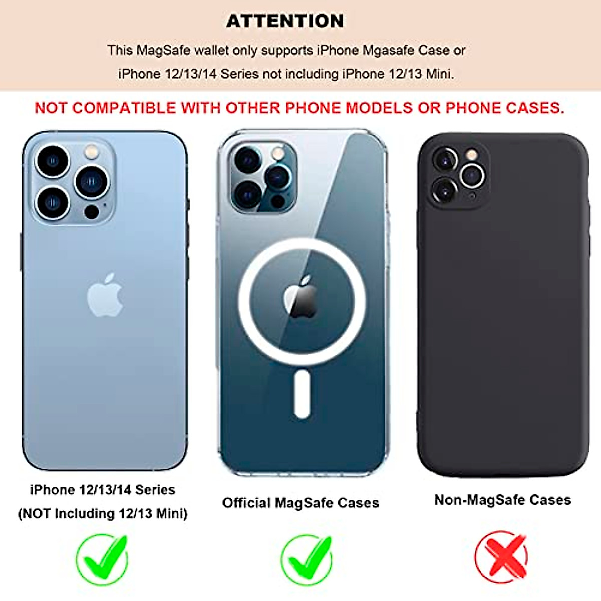 Bocasal for MagSafe Wallet Magnetic Card Holder, RFID Blocking Leather Card Slots for iPhone 14/13/12 Pro/Max/Plus, Adjustable Kickstand Flip Mag Safe Wallet (Purple)