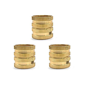 3 Pack 3/4" Aluminium Garden Hose Connector with Dual Swivel, Double Female Swivel Quick Connector Adapter(Female)