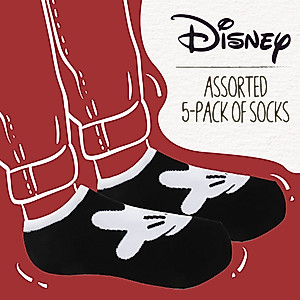 Disney Mickey Mouse Women's 5 Pack No Show Socks