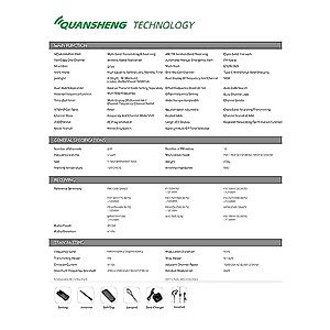 QuanshengUVK5 AM/FM/DTMF walkie Talkie 200 Channel Three Frequency Receiving walkie Talkie NOAA Weather Forecast, with Flash VOX Replication Frequency LCD Display for Hiking Camping Trip (1 Piece)