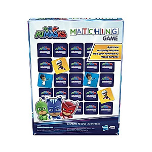 PJ Masks Hasbro Gaming Matching Game for Kids Ages 3 and Up, Fun Preschool Memory Game for 1+ Players