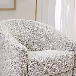 babyletto Madison Swivel Glider in Black White Boucle, Greenguard Gold and CertiPUR-US Certified