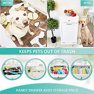 Northwood Calliger Tilt Out Trash Bin Cabinet or Laundry Hamper Solid Workmanship and New 2022 Design Cuts Assembly Time in Half! Hide Ugly Trash, add Countertop Space, Keep Pets Out!
