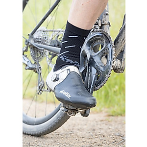 veloToze Silicone Toe Cover - Keeps feet Warm While Bike Riding in Cool, Spring Weather - for Men and Women White One Size