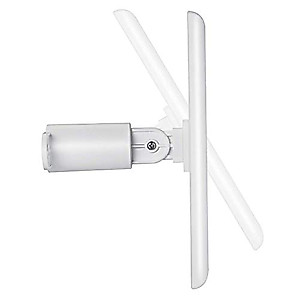 Wasserstein Solar Panel Compatible with Ring Spotlight Cam Plus/Pro/Battery, and Ring Stick Up Cam Battery - Includes Barrel Plug with USB C Adapter - 2W 5V Charging (2 Pack, White)