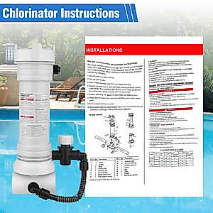 Upgraded 320 Pool Automatic Chlorine/Bromine Inline Feeder Compatible with Rainbow 320 Chlorinator, R171096 Feeder with Complete Accessories, One Year Warranty