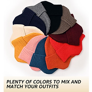 HiRui Knitted Beanie Hats Winter Hats Ear Covers for Men Women Kids Warm Slouchy (Black)