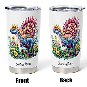 Kentrosaurus Gifts, Personalized Tumbler with Kentrosaurus Dinosaur Animal’s Name – Custom Cup for DinoSaur Lovers, Gift for Women, Men, Gift for Birthdays & Christmas, 20oz Steel Coffee Cup Bpiiwr