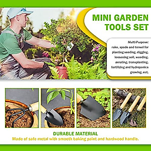 Keadic 56Pcs Garden Transplanting Tools Includes Waterproof Plant Repotting Mat, 2” and 4” Round Square Flower Pot Hole Mesh Pad, Mini Garden Hand Tools and Watering Can for Plant Care