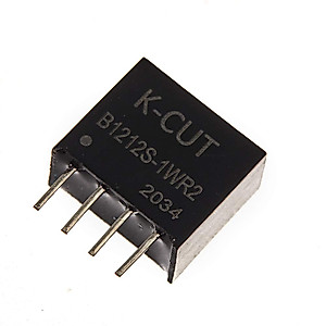 Bridgold 2pcs B1212S-1WR2 B1212S DC/DC Converter Input 12V Output 12V Isolation Power Supply Module Step Down High Efficiency Module Receivers，1W