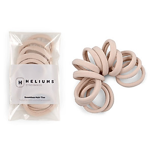 Cyndibands Seamless Hair Ties - Blonde - Gentle Hair Ties No Damage, Standard Size 1.5 Inch, Soft and Stretchy Nylon Fabric Ponytail Holders - 12 Count