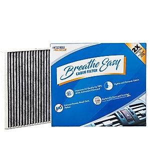 Spearhead Odor Defense Breathe Easy AC & Heater Cabin Filter, Fits Like OEM, Up to 25% Longer Lasting w/Activated Carbon (BE-966)