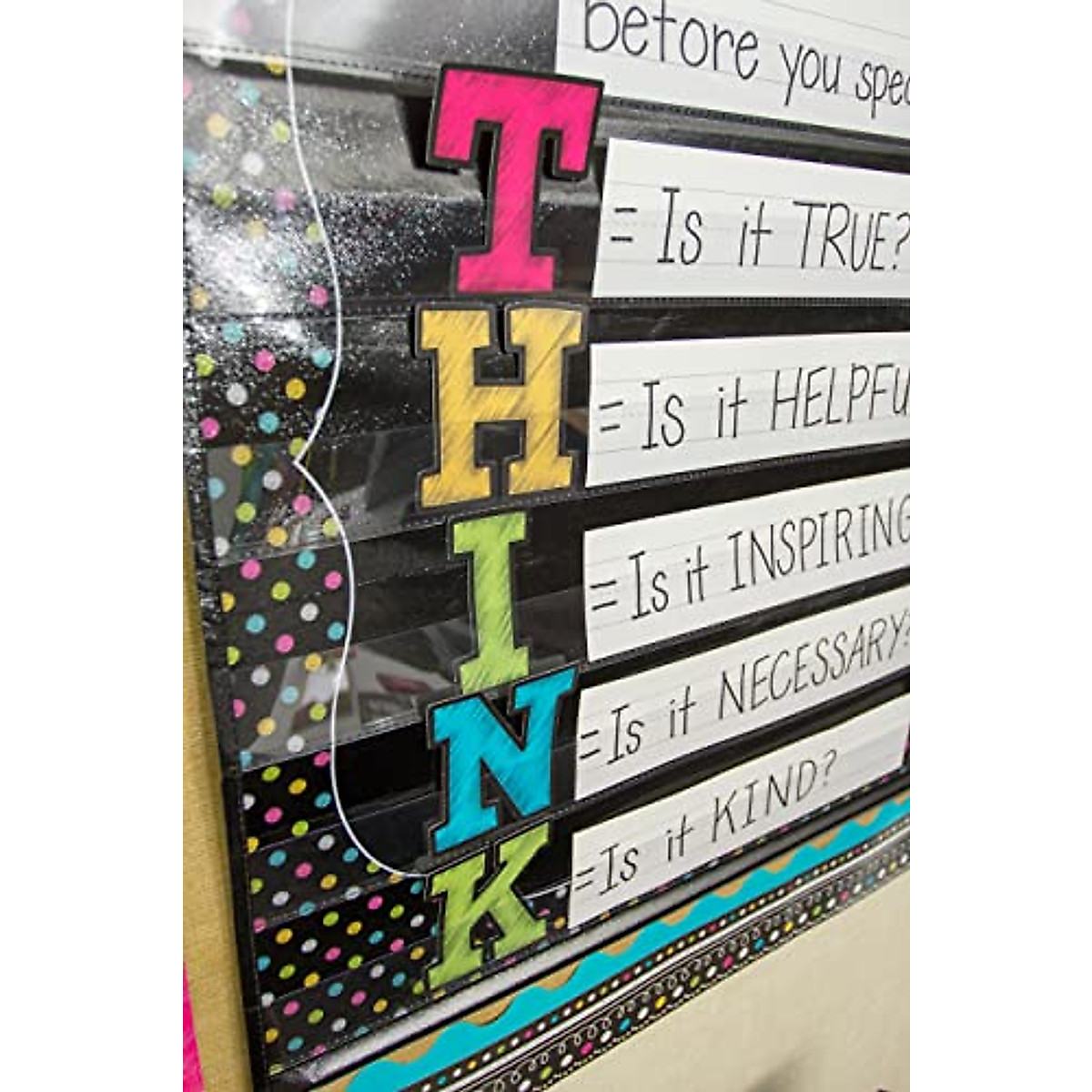 Teacher Created Resources Chalkboard Brights Bold Block 3" Letters (TCR3881)