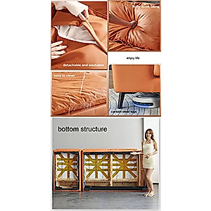 Sofa Couch Living Room Sofa with Cozy Throw Pillows Breathable Fabric Sofa Couch Carbon Steel Support Legs 2 Layers Soft Cushions Spacious Large Sofa for Living Room Office