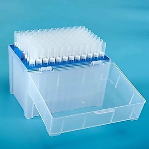1000µL Filtering Pipette Tips - Universal Filter Pipette Tips - Racked,RNase/DNase Free & Pyrogen Safe, Clear, 96 Tips/Rack Pk x 10 Racks（960 Tips）
