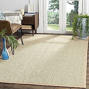 SAFAVIEH Natural Fiber Collection Accent Rug - 4' x 6', Beige, Sisal Design, Easy Care, Ideal for High Traffic Areas in Entryway, Living Room, Bedroom (NF475B)