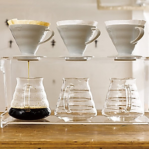 Hario V60 Ceramic Coffee Dripper Pour Over Cone Coffee Maker Size 02, White
