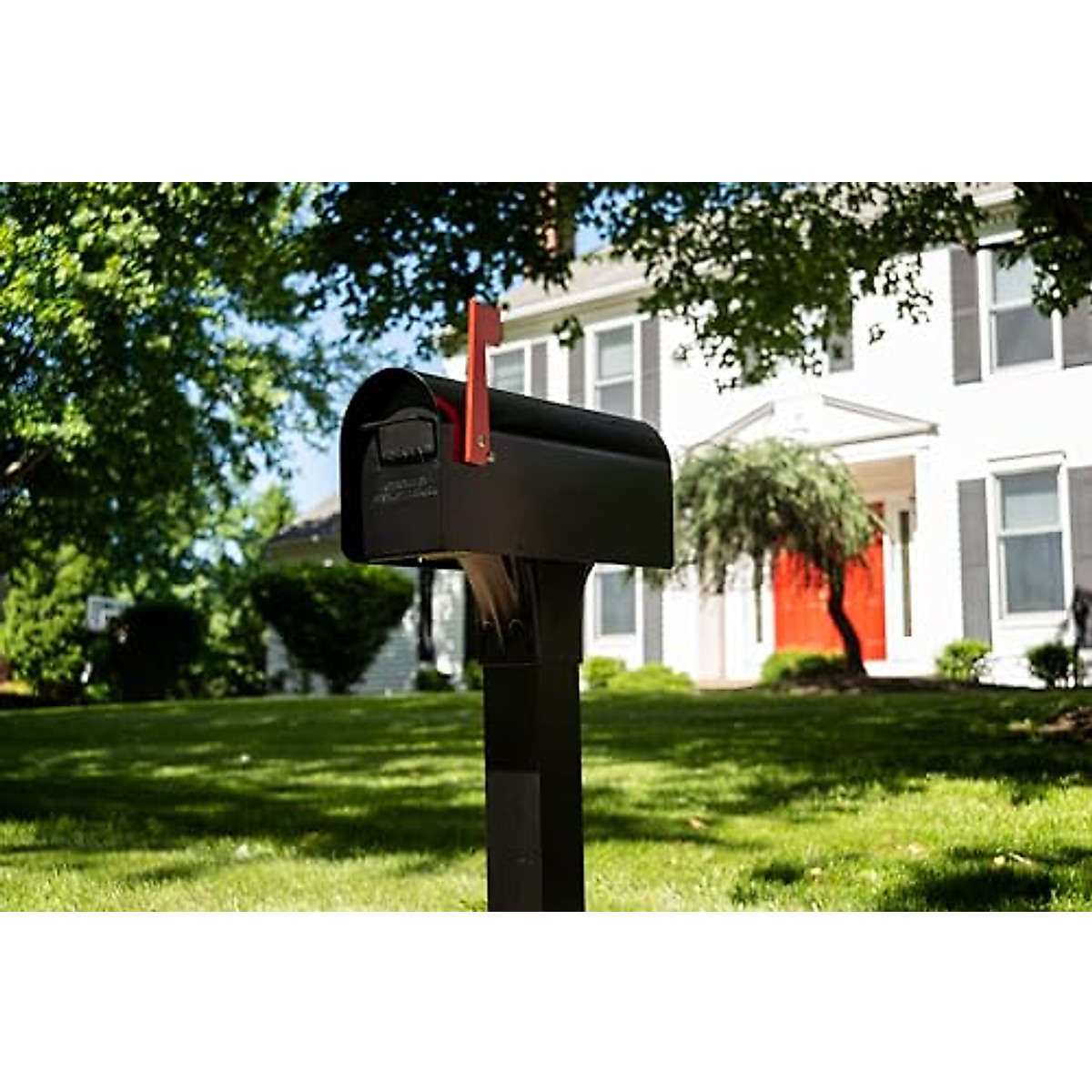 Architectural MAILBOXES Ironside Large Capacity Galvanized Steel black, Post-Mount Mailbox, MB801BAM, Metal, Black