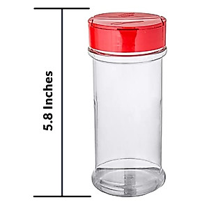Skyway Supreme 12 OZ Clear Plastic Spice Bottles Seasoning Containers Jars - Set of 3 - Flap Cap with Pour and Sifter Spice Shaker - Durable Refillable Perfect For Herbs Spices and Rubs - BPA Free