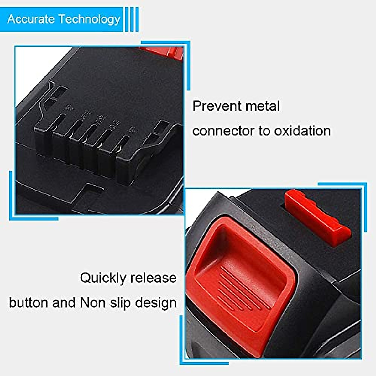 TENMOER 2 Pack 5.0Ah Compatible with Dewalt 20V 5.0Ah Battery Replacement for Dewalt 20V Batteries Power Tools