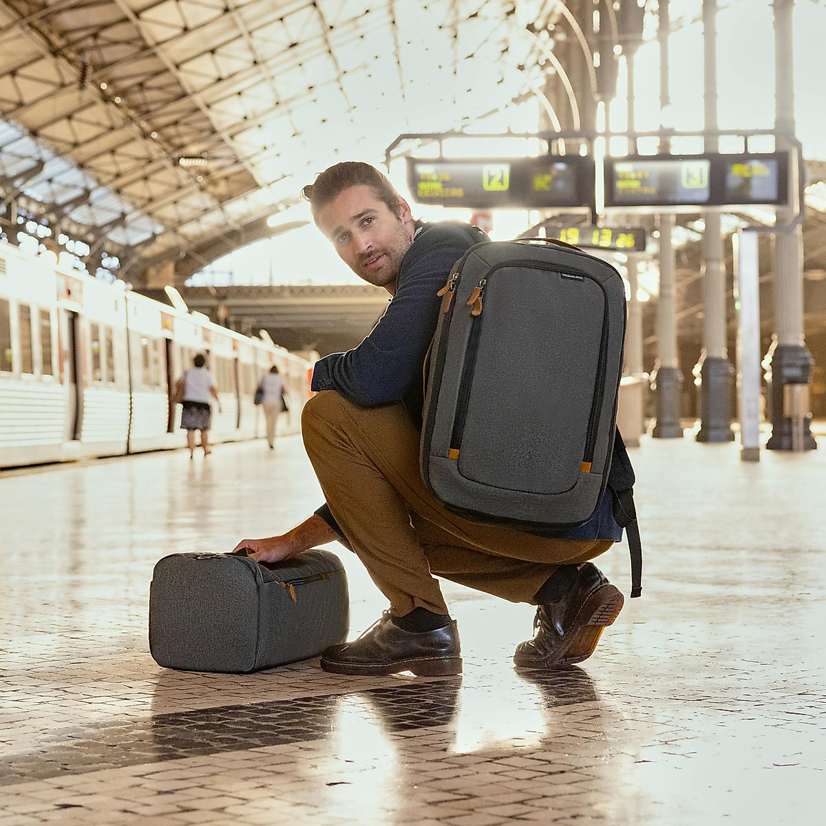 Travelon Transit Carry-On Backpack, Slate, One Size