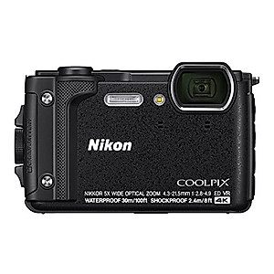 Nikon W300 Waterproof Underwater Digital Camera with TFT LCD, 3in, Black (26523) (Renewed)