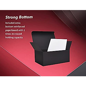 HUAPRINT Black Gift Box,Gift Boxes with Lids 9.5x6.5x4inch,24pcs Paper Gift Box Bulk,Rectangle Gift Boxes for Presents,Birthday,Bridesmaid Proposal,Groomsmen Engagements,Baby Showers, Christmas,Wedding Party Favor,Crafting Cupcake,Holidays