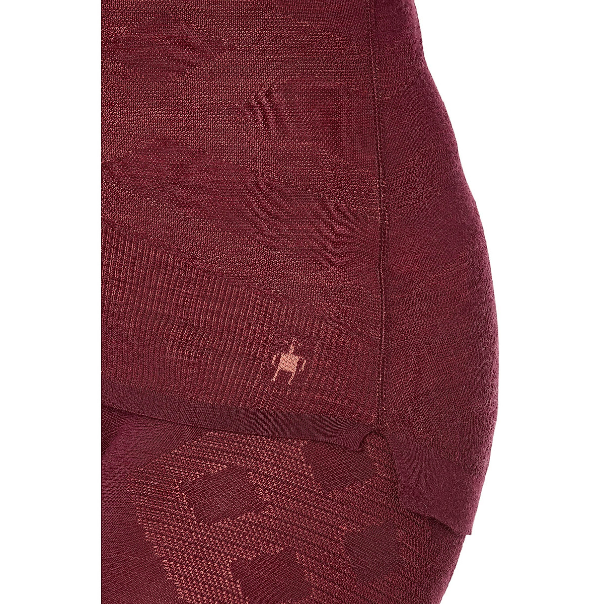 Smartwool Women's Intraknit Thermal Merino Wool Base Layer Crew (Slim Fit), Black Cherry, Large