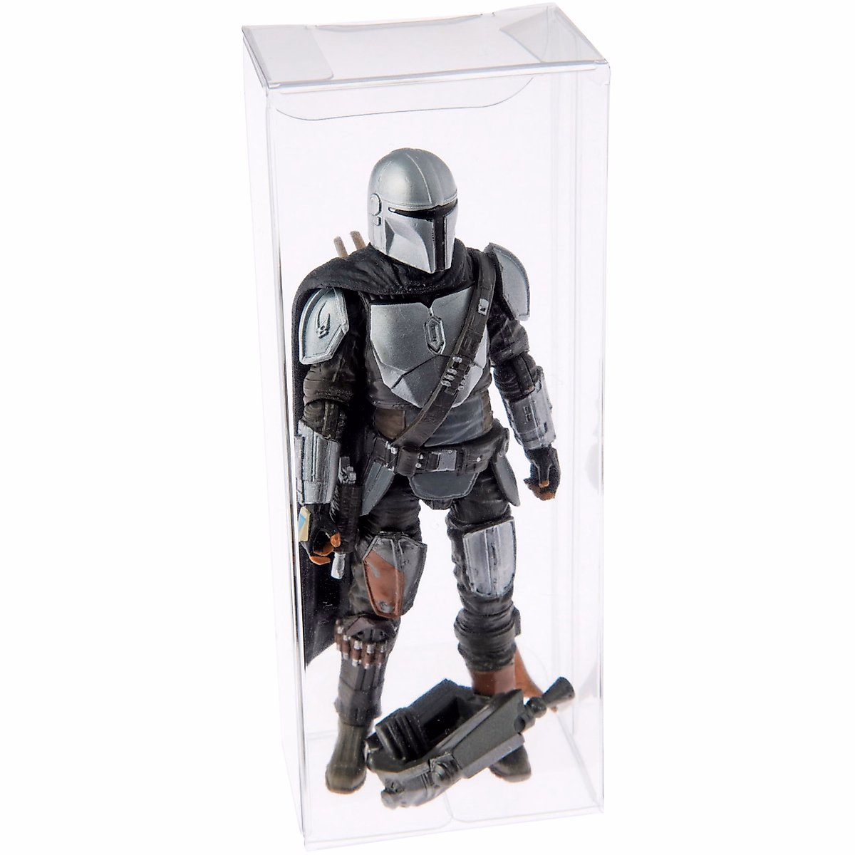 Plymor Clear Folding Action Figure Storage / Display Protector Box, 1.75" W x 1.25" D x 4.5" H, fits 3.75" Figures, 20-Pack