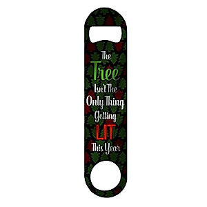 Christmas Bottle Opener – Get Lit - Stainless Steel – Spooky Gift Wedding Favor Stocking Stuffer