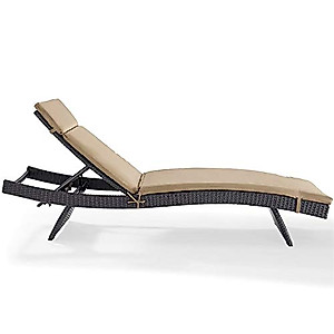 Crosley Biscayne Outdoor Wicker Chaise Lounge White/Brown Brown/Mocha