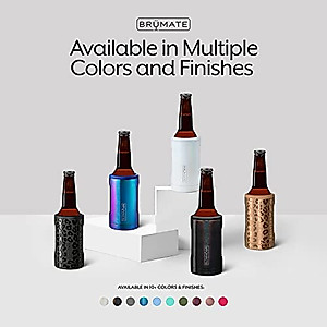 BrüMate Hopsulator Bott'l Insulated Bottle Cooler for Standard 12oz Glass Bottles | Glass Bottle Insulated Stainless Steel Drink Holder for Beer and Soda (Stainless)