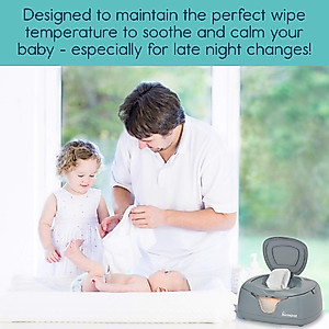 hiccapop Baby Wipe Warmer and Baby Wet Wipes Dispenser | Baby Wipes Warmer for Babies | Diaper Wipe Warmer with Changing Light