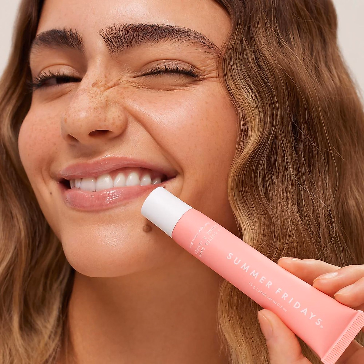 Summer Fridays Tinted Lip Butter Balm - Conditioning Vegan Lip Balm for Instant Moisture, Shine & Hydration - Sheer-Tinted, Soothing Skincare - Pink Sugar (.5 Oz)
