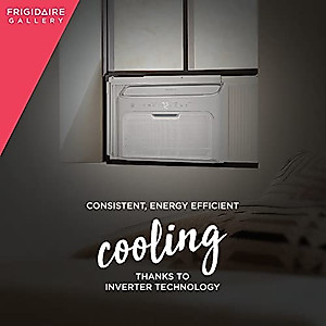 Frigidaire GHWQ123WC1 Inverter Quiet Temp Room Air Conditioner, 8,000 BTU with Wi-Fi Connected, Energy Star Certified, Easy-to-Clean Washable Filter, in White