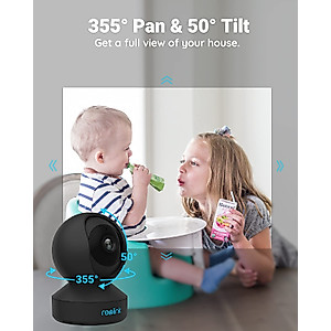 REOLINK Indoor WiFi Camera (2 Pack) Bundle with 2 pcs 128GB SD Card, 4MP/2k, 2.4/5 GHz WiFi, Two Way Talk, Motion Tracking, Real Time Alerts, E1 Pro Black