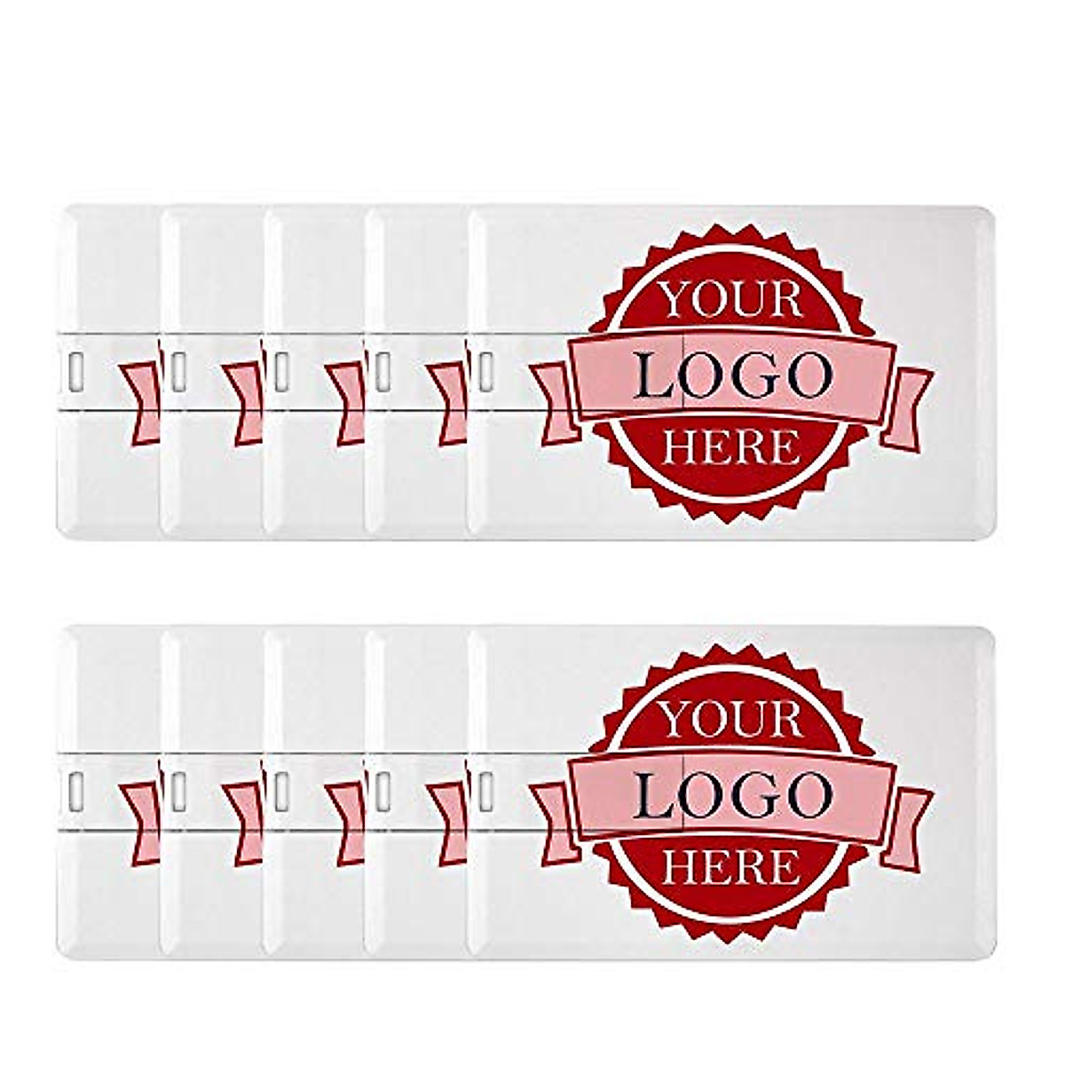 Custom Logo Credit Card USB Flash Drive Bank Card Memory Stick (4GB X 10PCS)