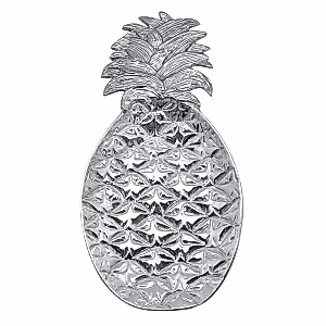 Mariposa Large Pineapple Platter, One Size, Silver
