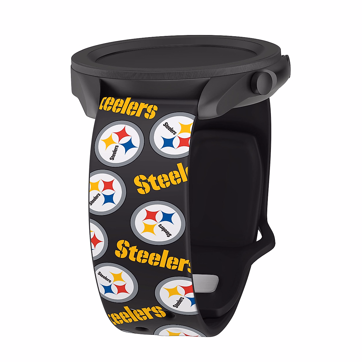 Game Time Pittsburgh Steelers Quick Change HD Watch Band Compatible with Samsung and More (Random 20mm Short)