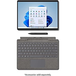 Microsoft Surface Pro 8 Tablet, LTE, Intel i5-1145G7, 16GB RAM, 256GB SSD, Intel UHD Graphics, 13" Touchscreen Display, Windows 11 Pro Laptop Computer, Platinum, EIP-00001 (Renewed)